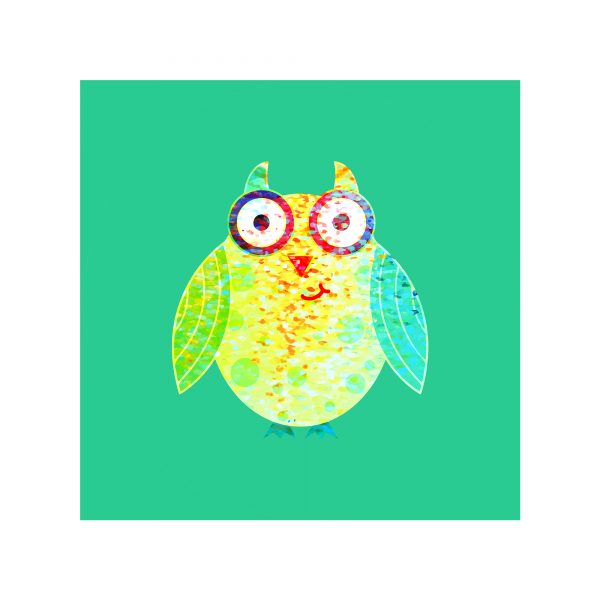 Stipple Owl Square Print Modern Prints