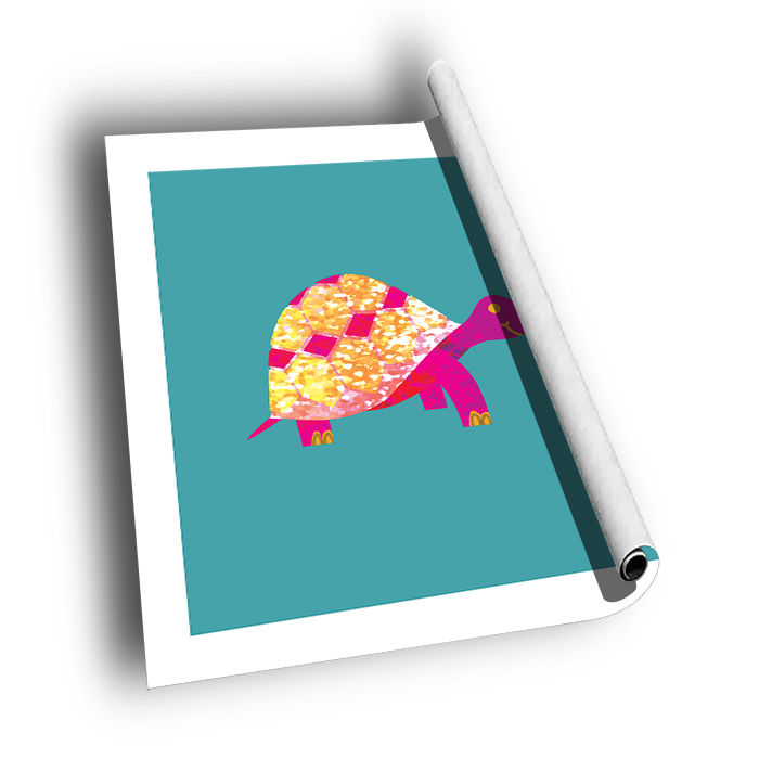 Stipple Turtle (Square Print) – Modern Prints