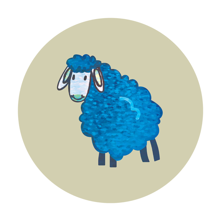 Stipple Sheep (Circle Print) – Wall Art by Modern Prints - Modern Prints
