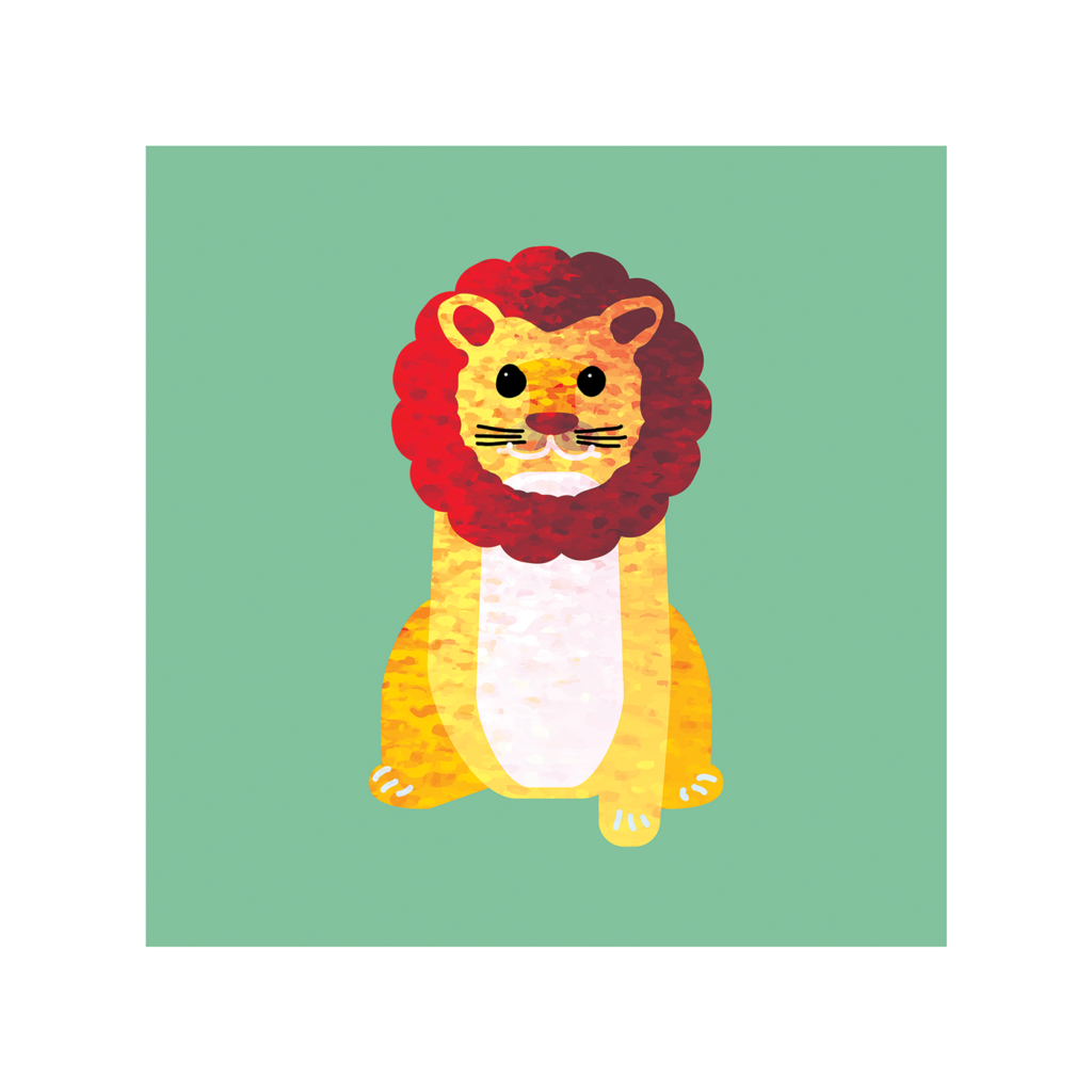 Stipple Lion (Square Print) – Wall Art by Modern Prints - Modern Prints